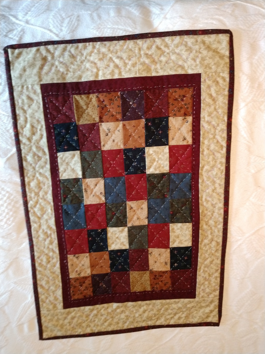 Multi Colored Checkerboard Small Quilt - Etsy