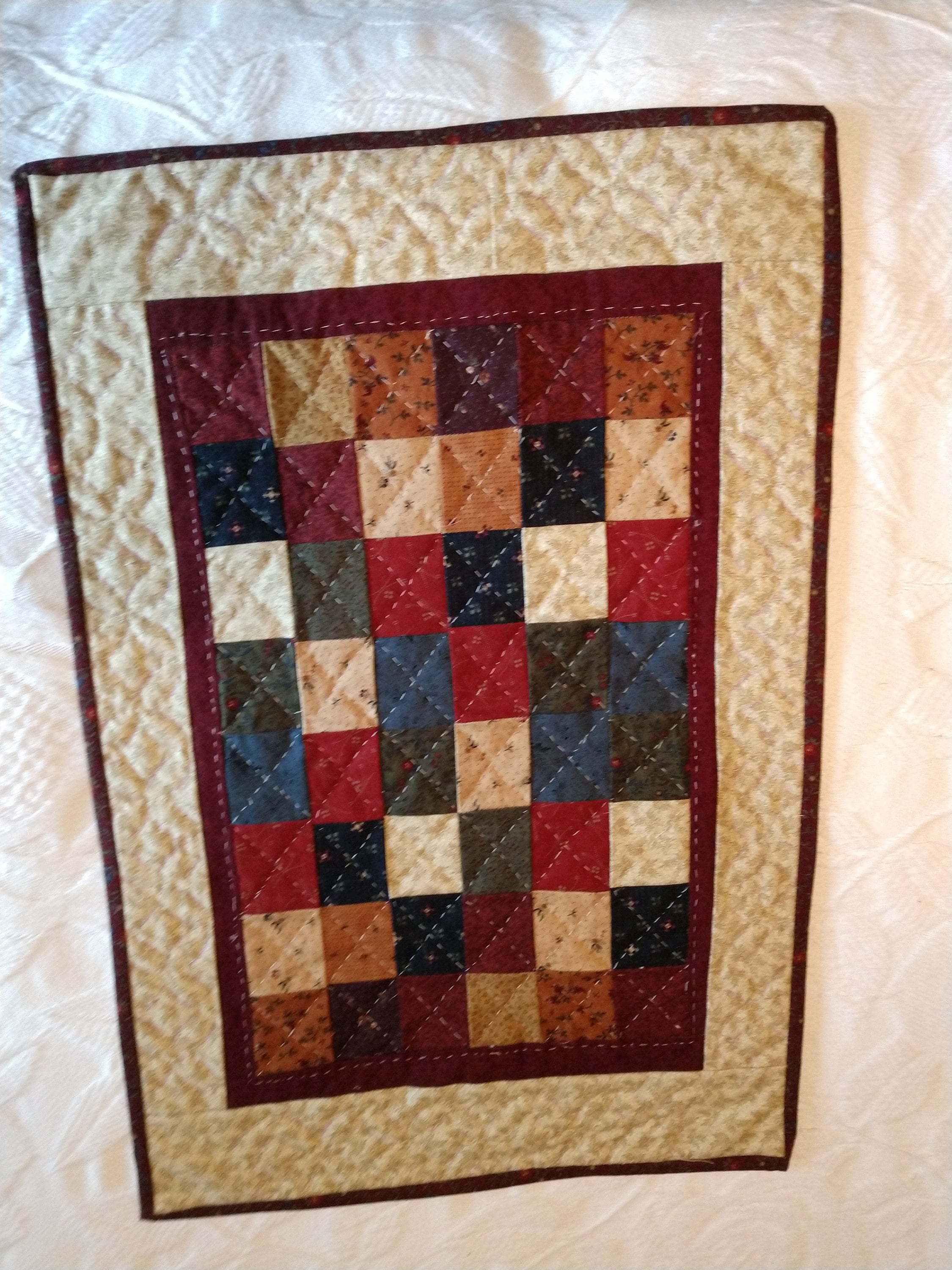 Multi Colored Checkerboard Small Quilt - Etsy