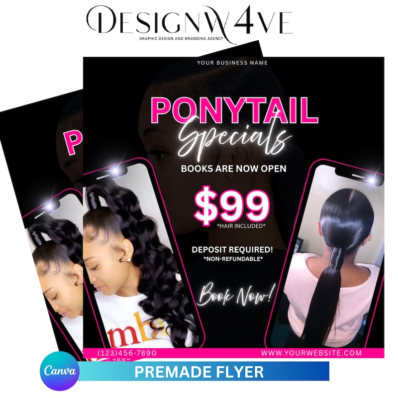 Ponytails Booking Flyer - Etsy