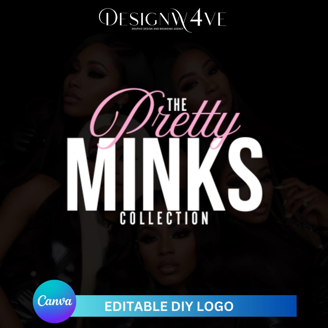 Editable Logo, DIY Logo Design Template, Hair Logo, Hot Pink Logo ...