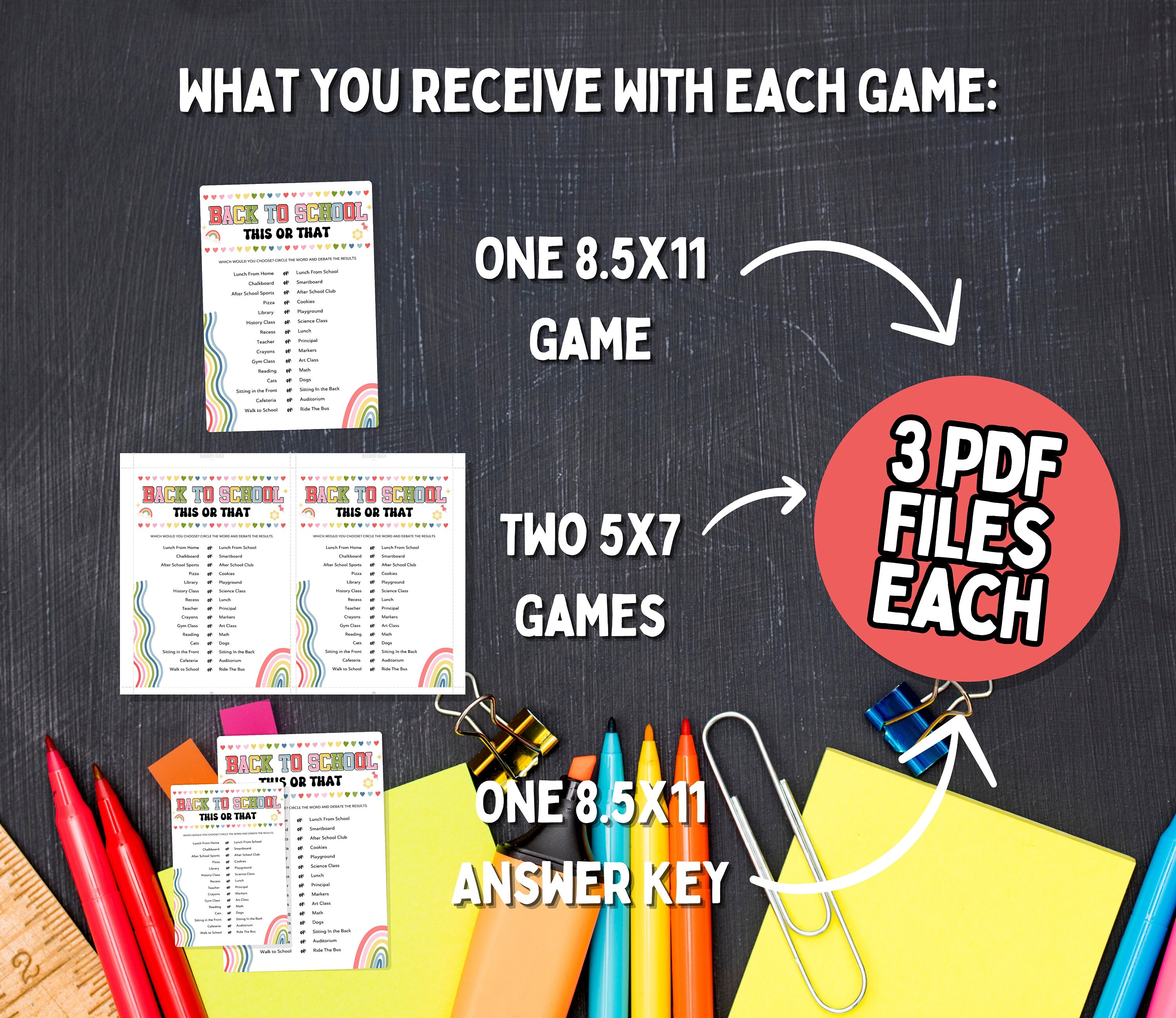 Back to School Bundle, Back to School Games, Elementary Games, First ...