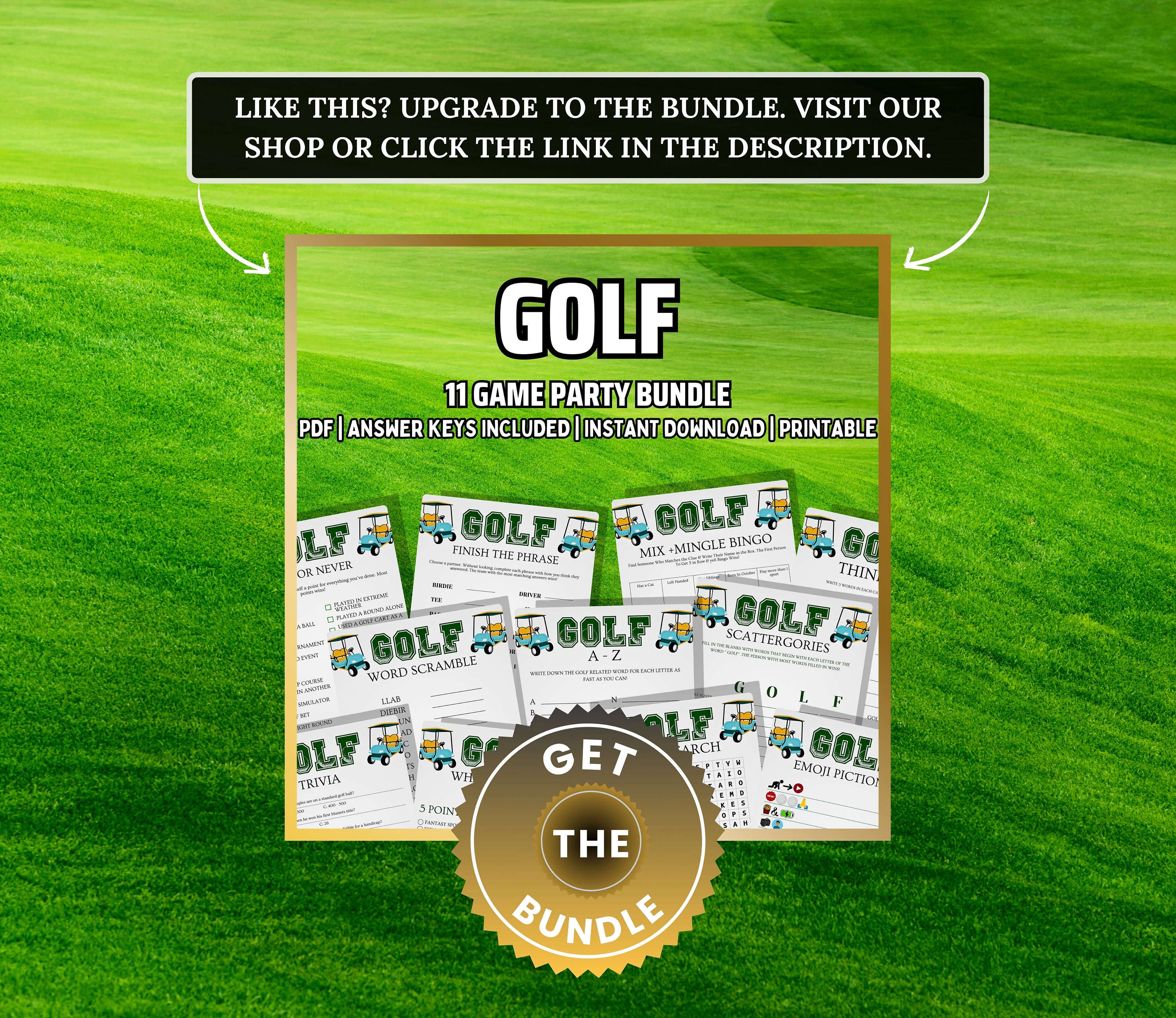 Golf Mix and Mingle Bingo Game, Guest Bingo Game, Icebreaker Activity ...