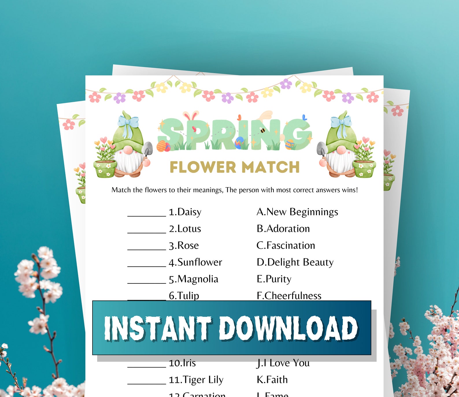 Spring Matching Game, Flower Match, Fun Spring Games, Spring Break, Fun ...