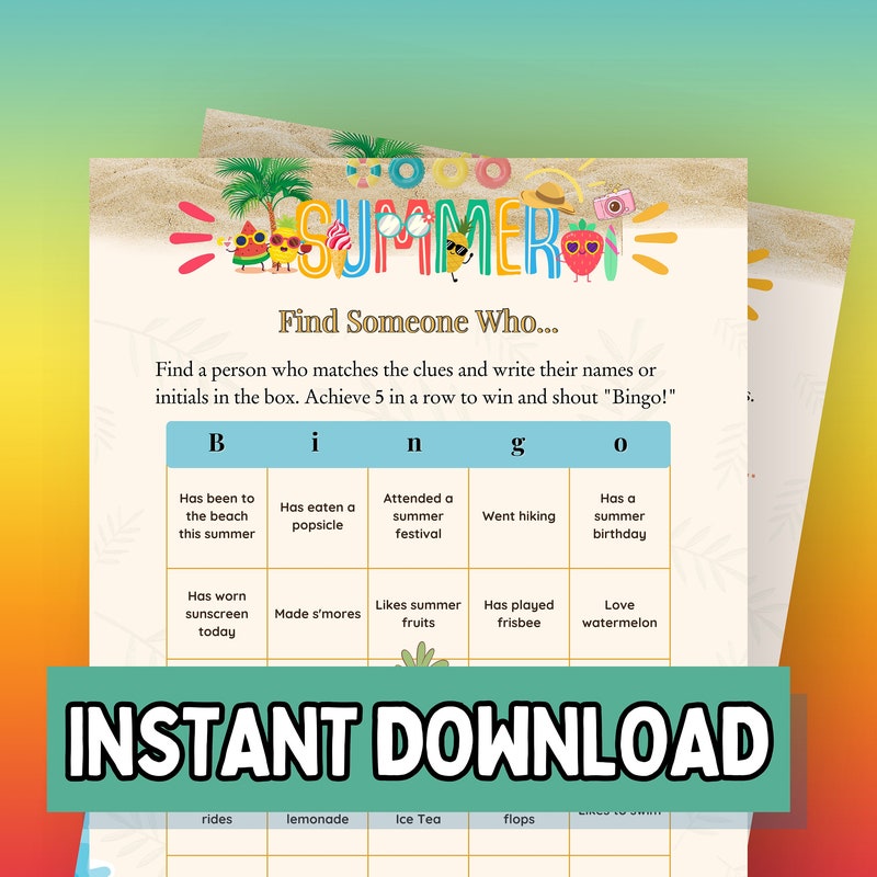 Find Someone Who Game - Etsy