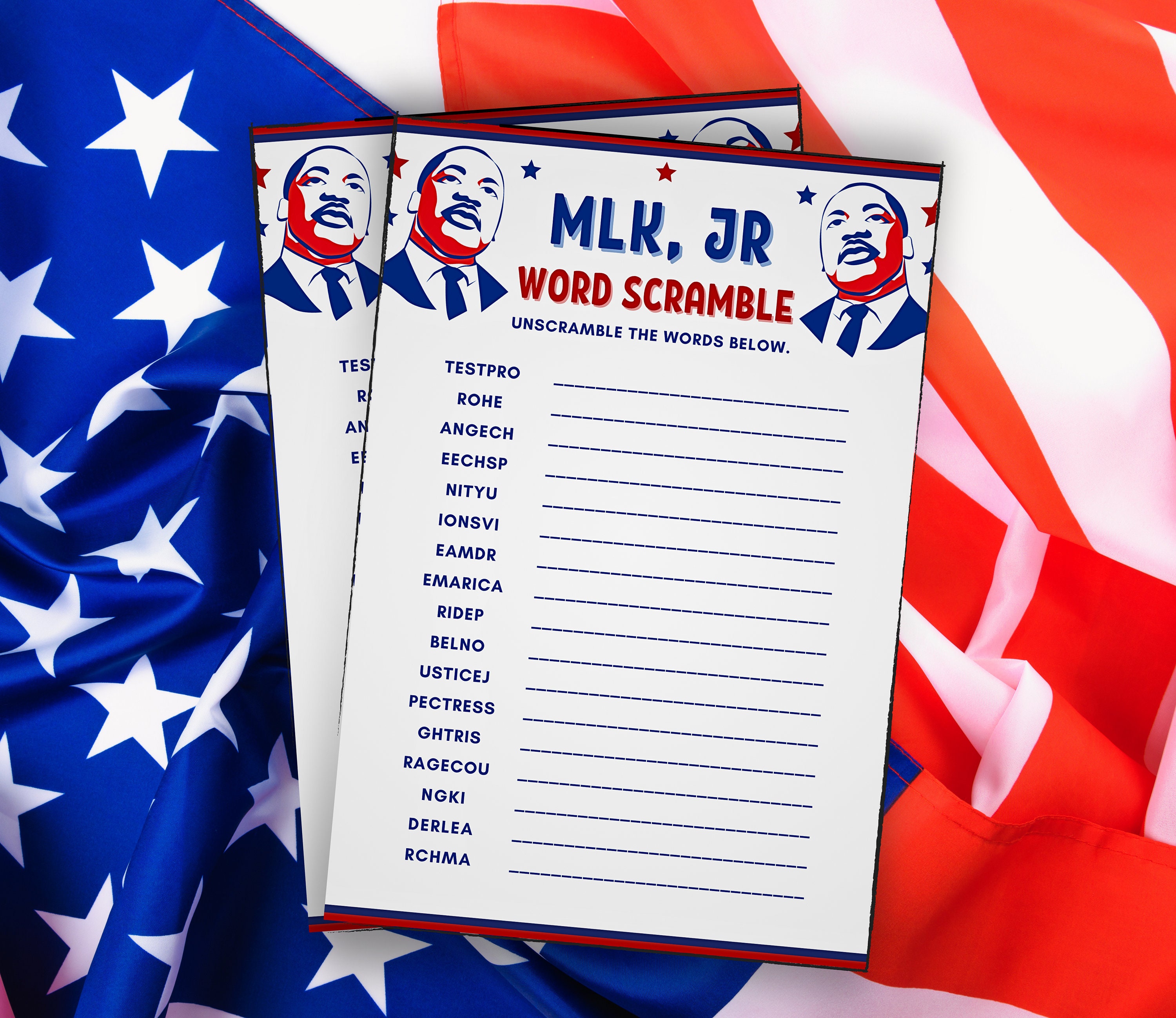 MLK Word Scramble Game, Word Scramble, MLK, Martin Luther King Day ...