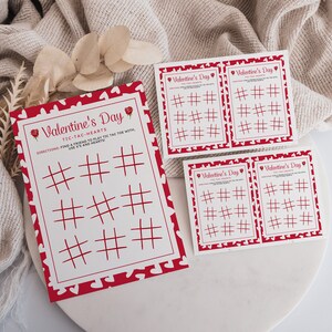 Valentines Tic Tac Toe, Valentines Day Friend Game, Tic Tac Hearts, Fun ...