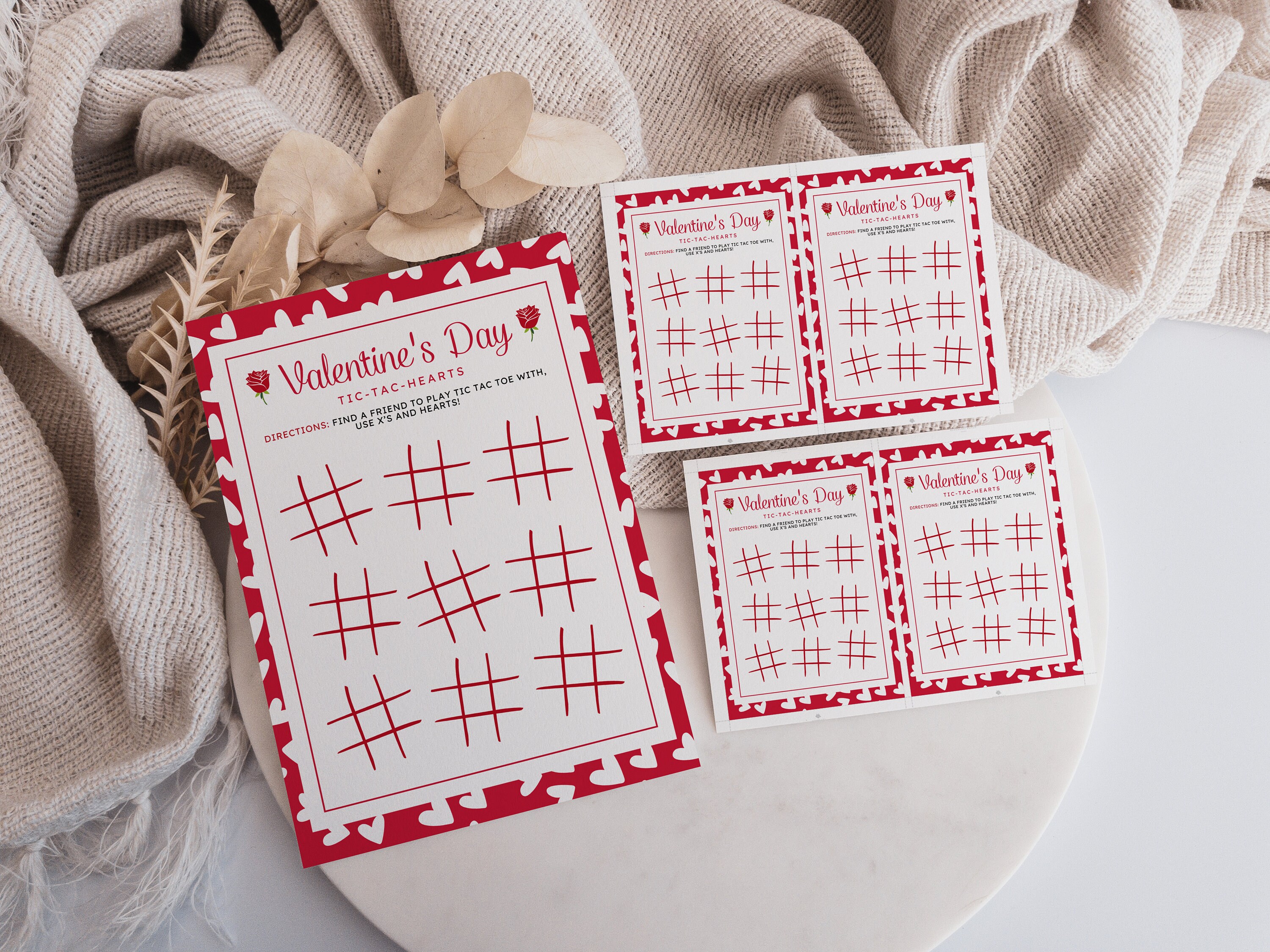 Valentines Tic Tac Toe, Valentines Day Friend Game, Tic Tac Hearts, Fun ...