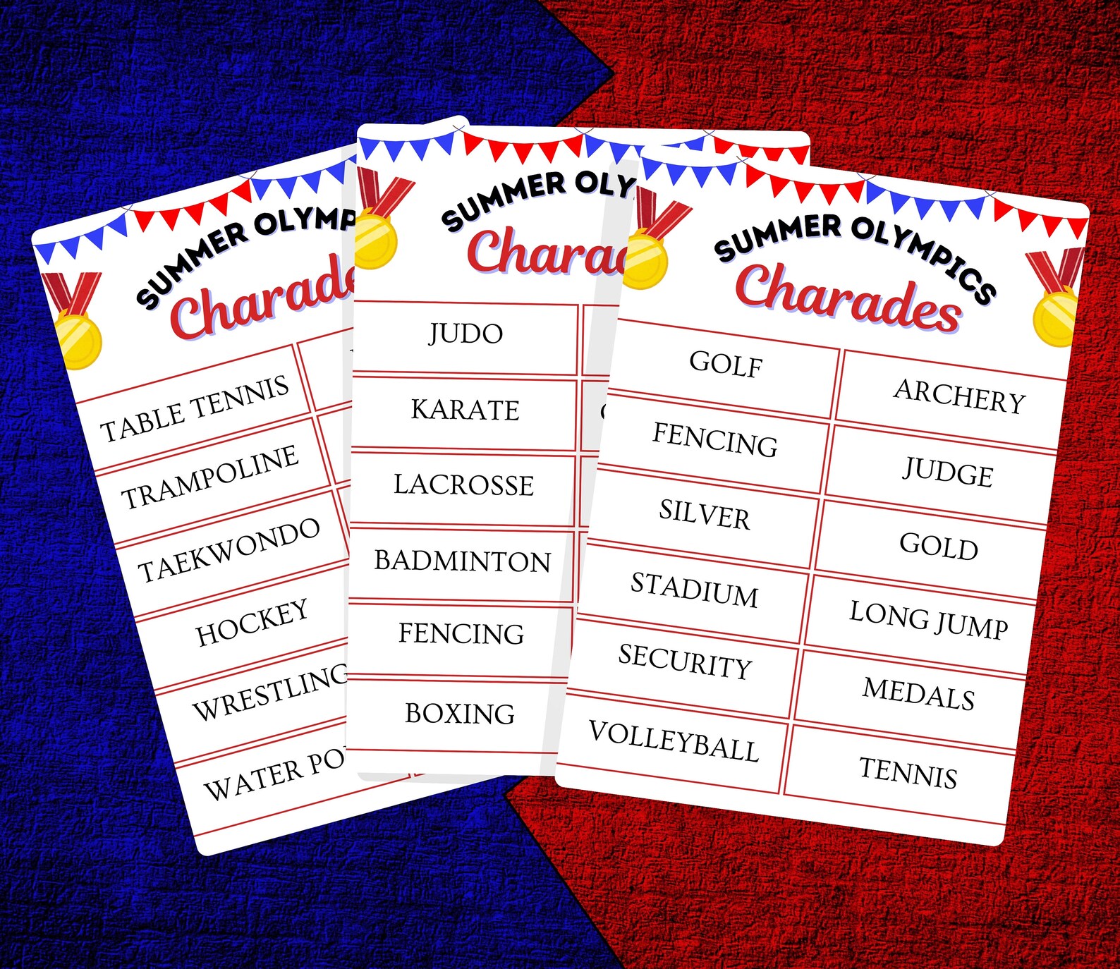 Summer Olympic Charades Game, Olympic Charades, Fun Olympic Activity ...