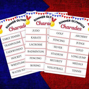 Summer Olympic Charades Game, Olympic Charades, Fun Olympic Activity ...