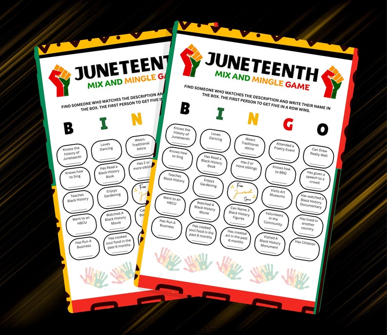 Juneteenth Mix and Mingle Bingo, Juneteenth Bingo, Icebreaker Game, Mix ...