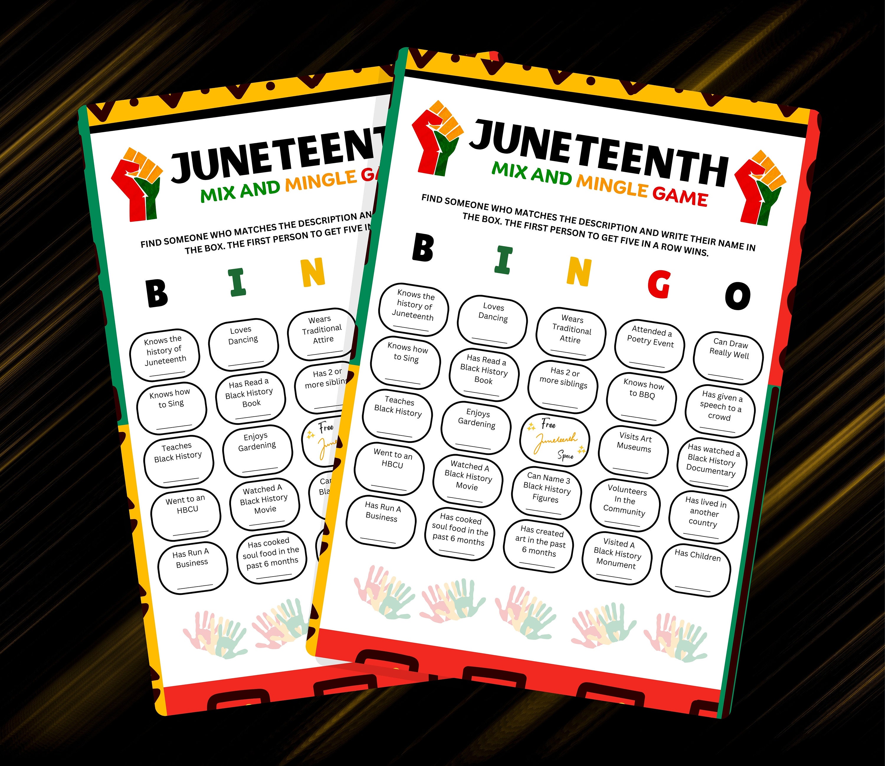 Juneteenth Mix and Mingle Bingo, Juneteenth Bingo, Icebreaker Game, Mix ...