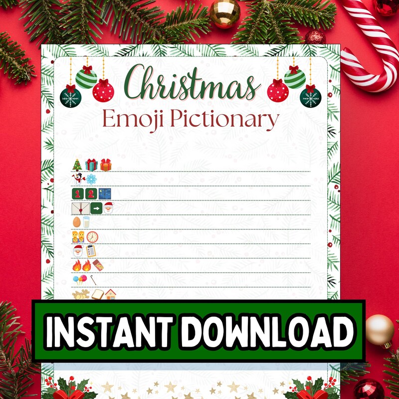 Winter Emoji Pictionary - Etsy