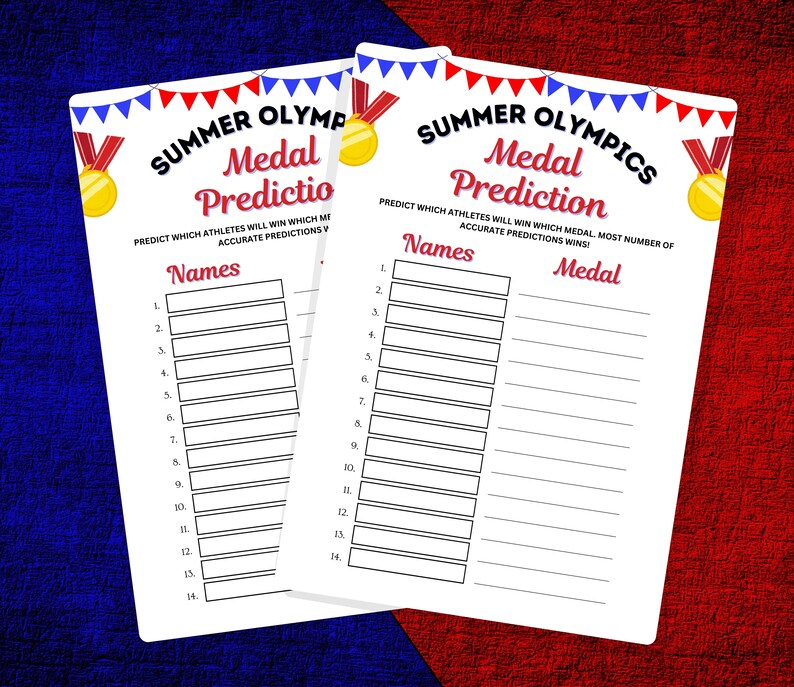 Summer Olympic Medal Prediction Game, Predict Country Medals Activity ...