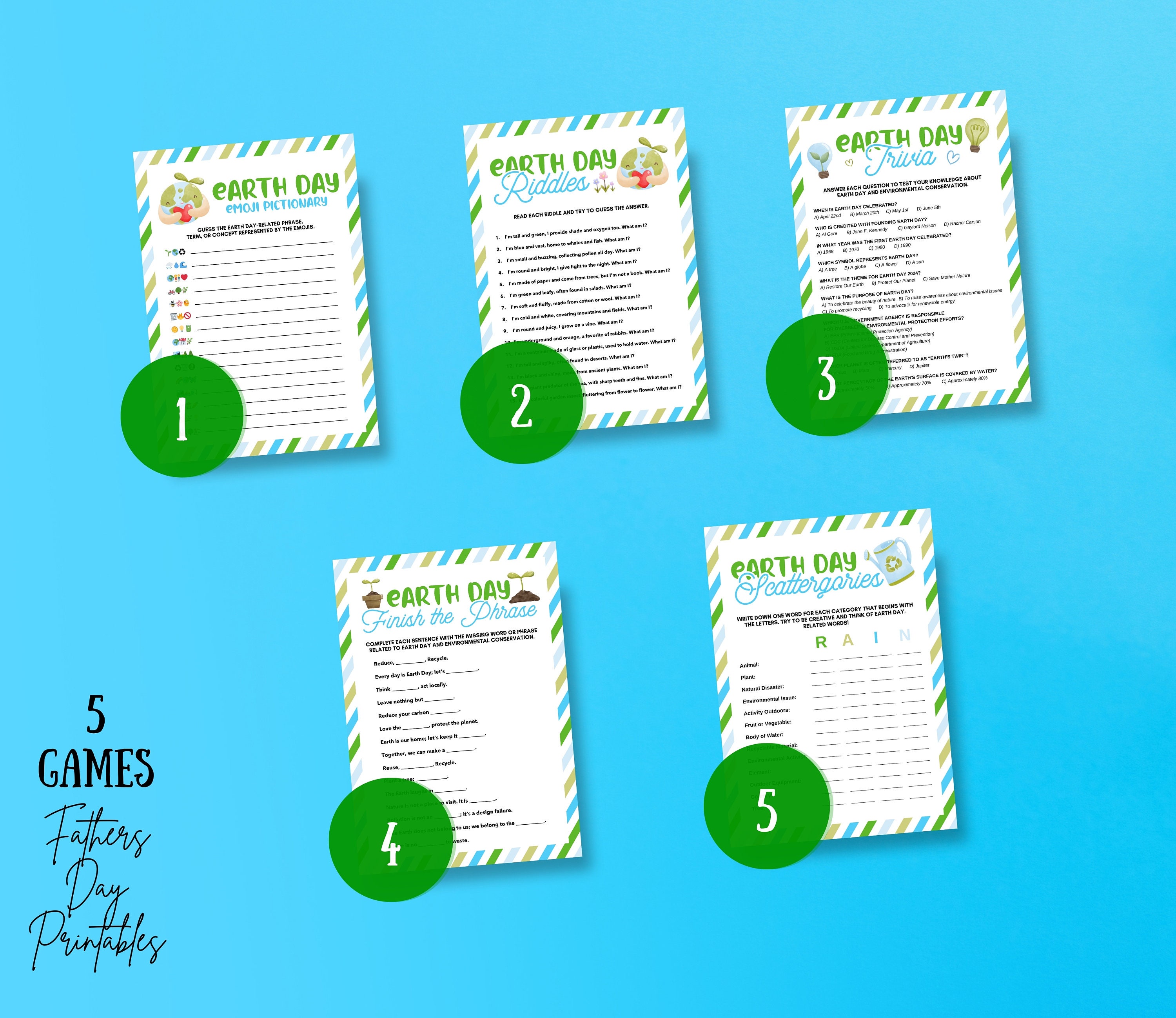 Earth Day Game Bundle, Earth Day Games, Zero Waste, Earth Day Activity ...