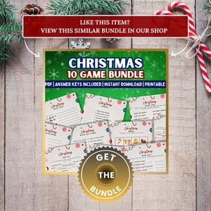 Christmas Printable Game, Think Fast Game, Holiday Party Game, Work ...
