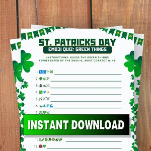 St Patricks Day Emoji Quiz, St Patricks Games, St Patricks Trivia, St ...