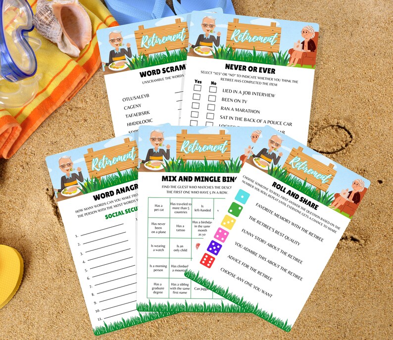 Retirement Games BIG Bundle, Retirement Party Games, Fun Retirement ...