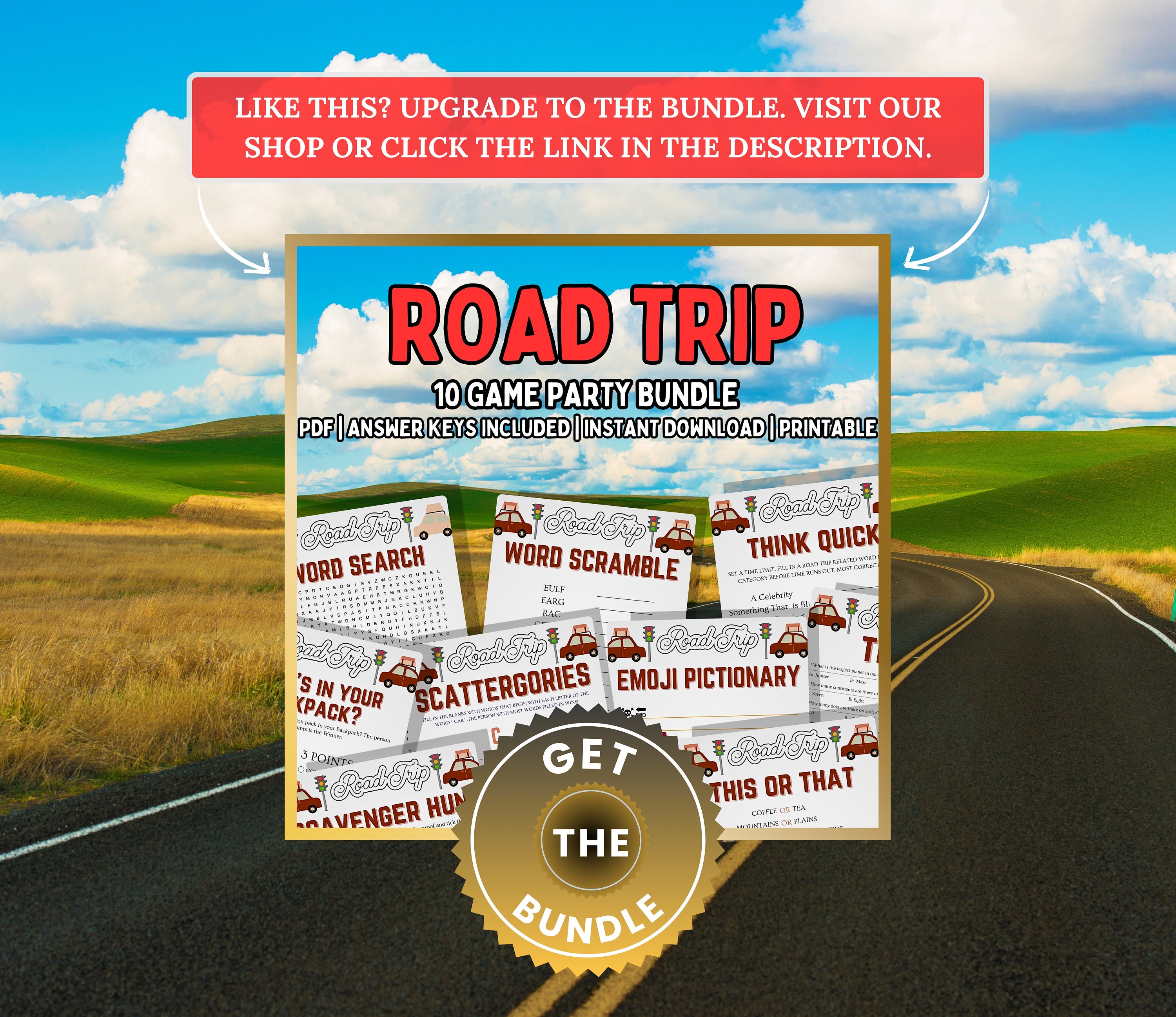 Road Trip Trivia Game: Family Car Ride Quiz (digital Download) - Etsy