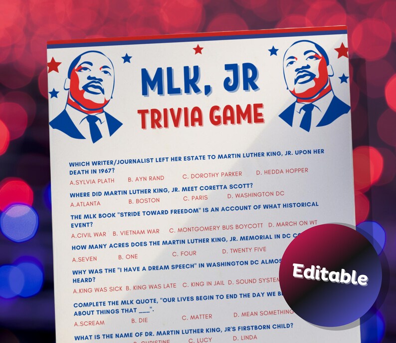 MLK 5 Game Bundle, Martin Luther King, MLK, Martin Luther King Day ...