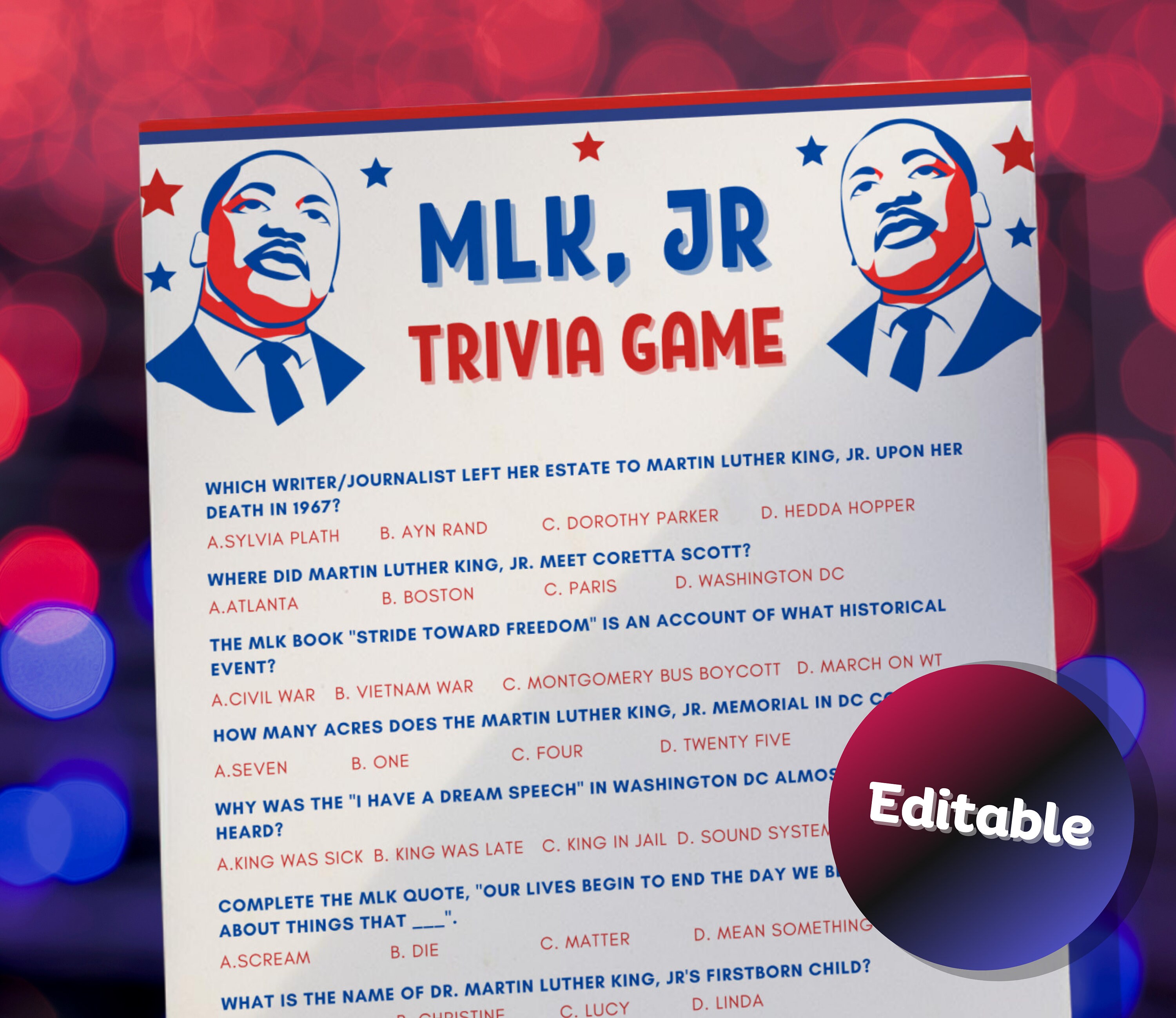 MLK 5 Game Bundle, Martin Luther King, MLK, Martin Luther King Day ...