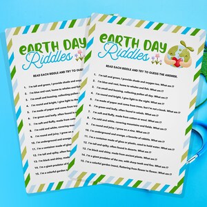 Earth Day Riddle Printable, Earth Day Game, Fun Earth Day Activity ...