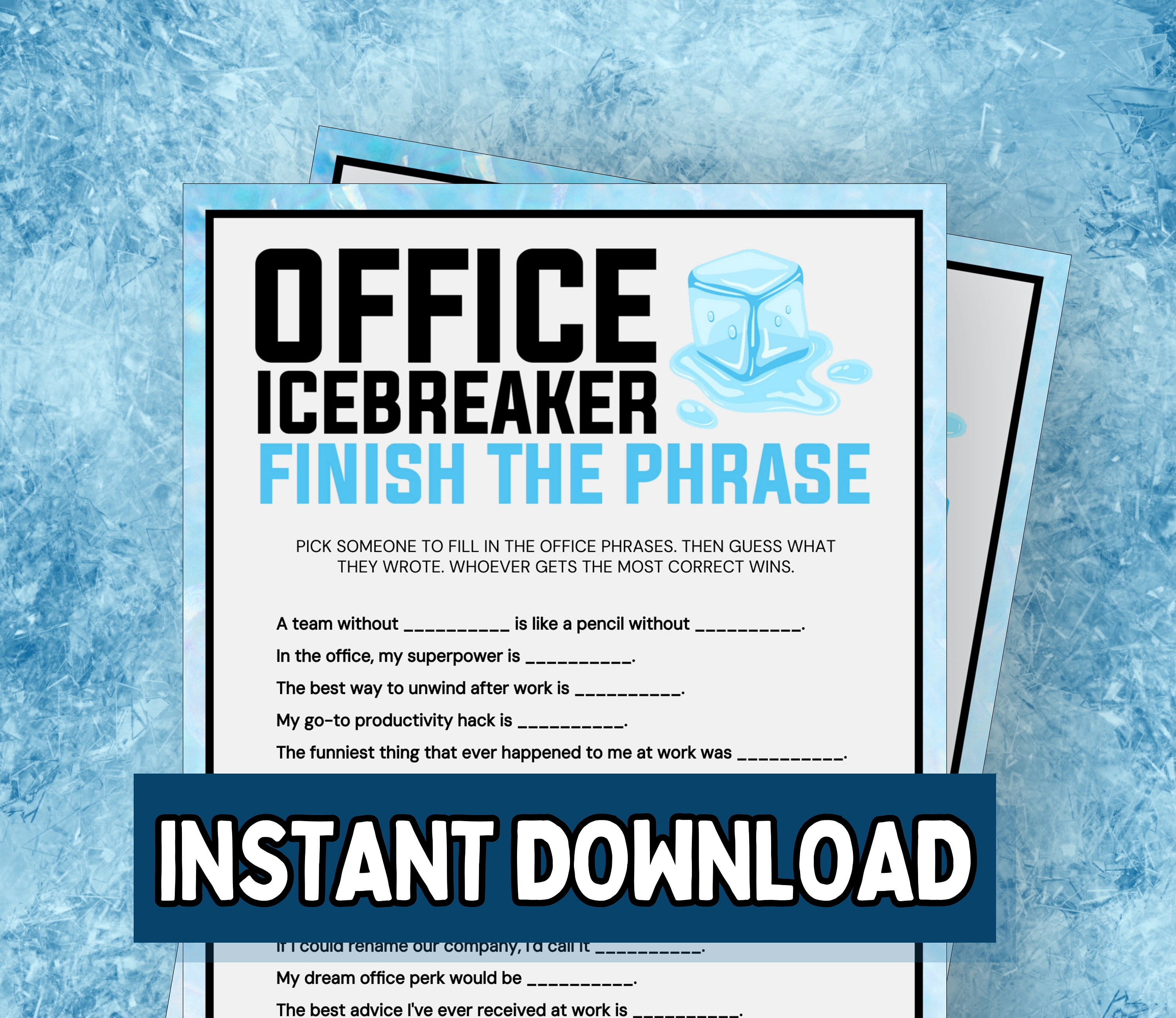 Office Icebreaker Game: Finish the Phrase, Team Building (digital ...