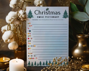 Christmas Emoji Songs Pictionary | Christmas Songs Printable Game | Fun ...