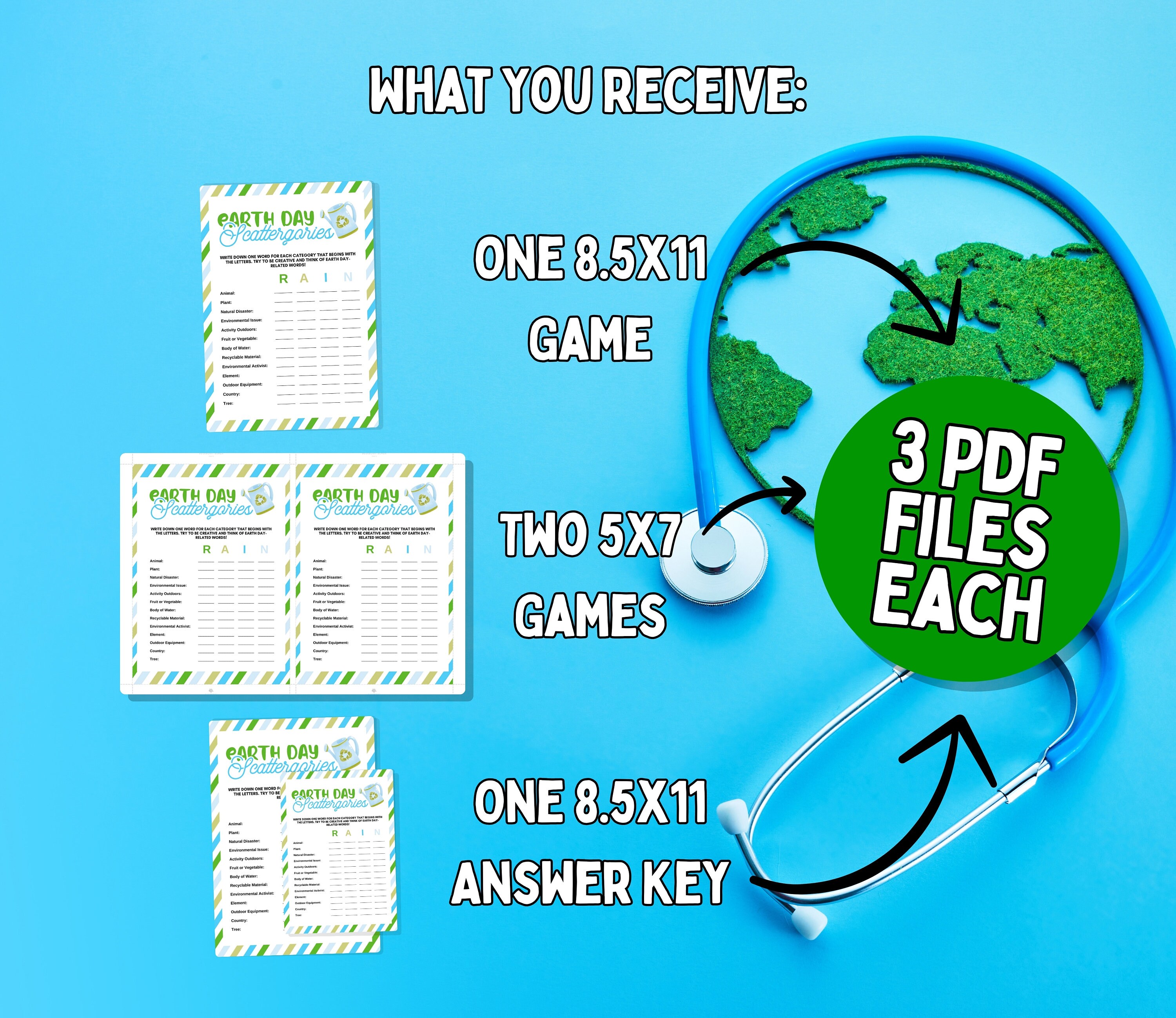 Earth Day Scattergories Game: Fun Activity for Kids & Adults (instant ...