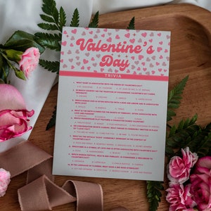 Valentines Trivia Game, Valentines Day Games, Valentines Day Printable ...