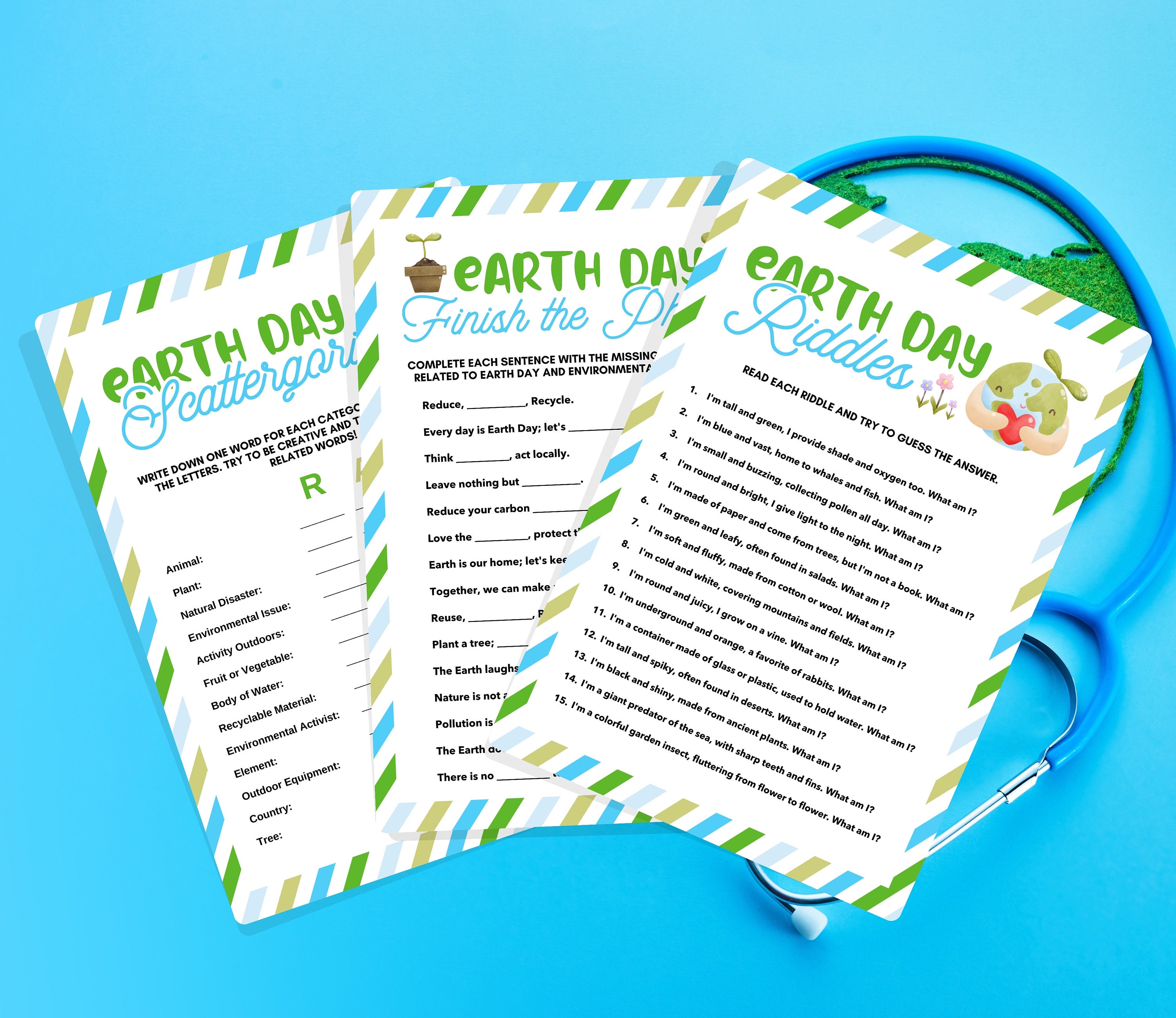 Earth Day Game Bundle, Earth Day Games, Zero Waste, Earth Day Activity ...