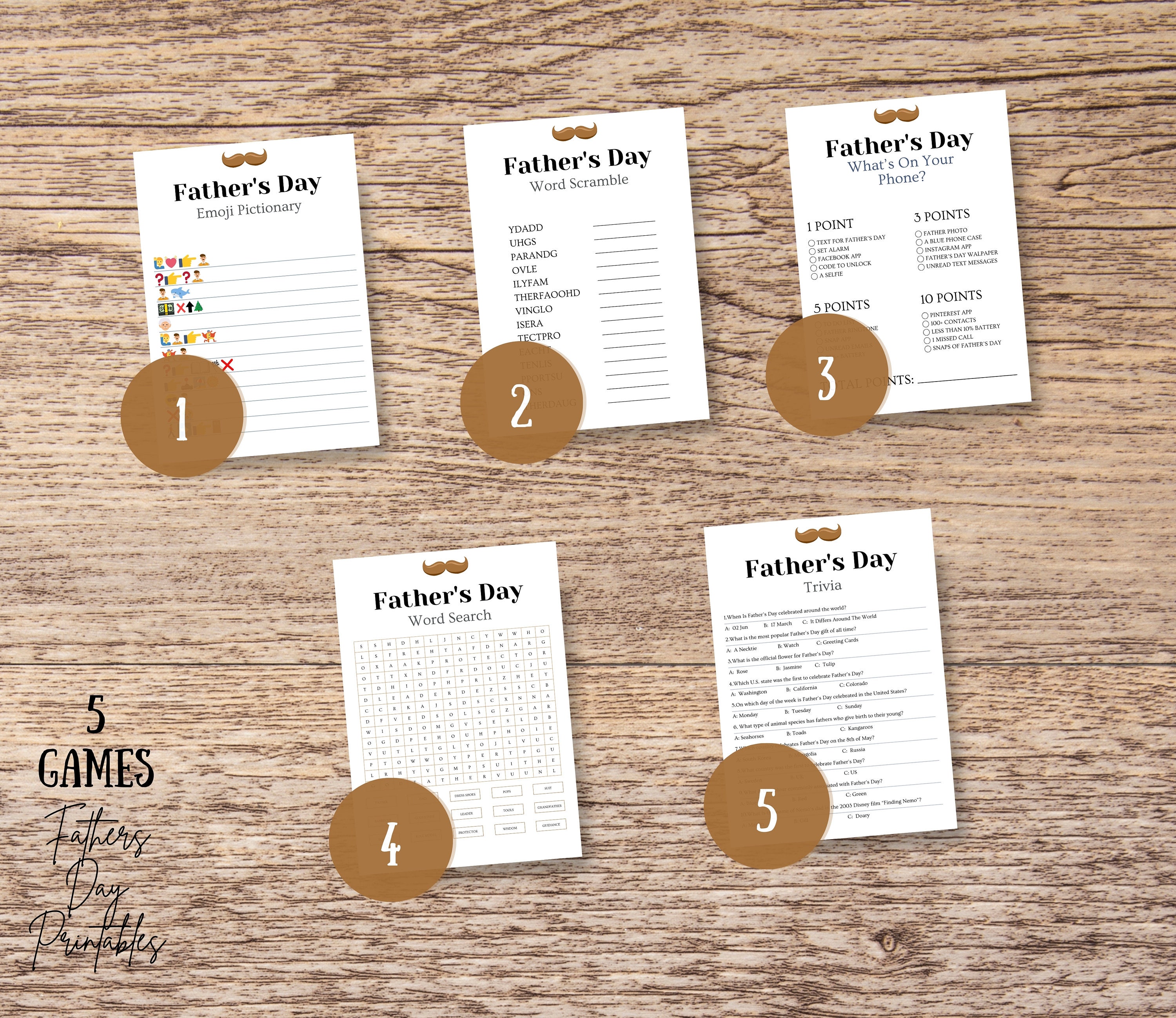 Fathers Day Game Bundle, Fathers Day Games, Dads, Group Games, Fathers ...