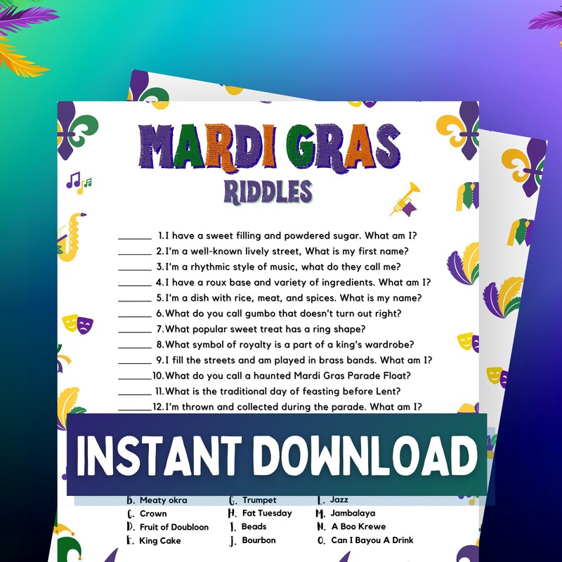 Mardi Gras Activity - Etsy