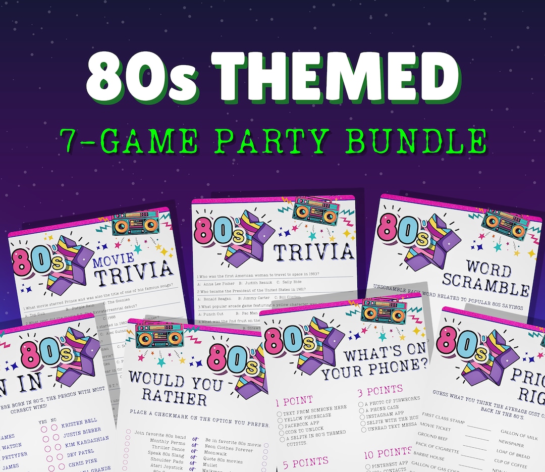 80s Game Bundle, 80s Games, Vintage Games, Retro Games, Nostalgic Games ...