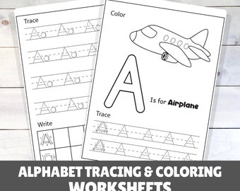 Alphabet Worksheets - Printable - Tracing - Coloring - Homeschool ...