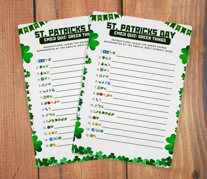 St Patricks Day Emoji Quiz, St Patricks Games, St Patricks Trivia, St ...