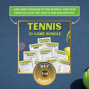 Tennis Trivia Game, Tennis Trivia Printable, Team Building, Tennis ...