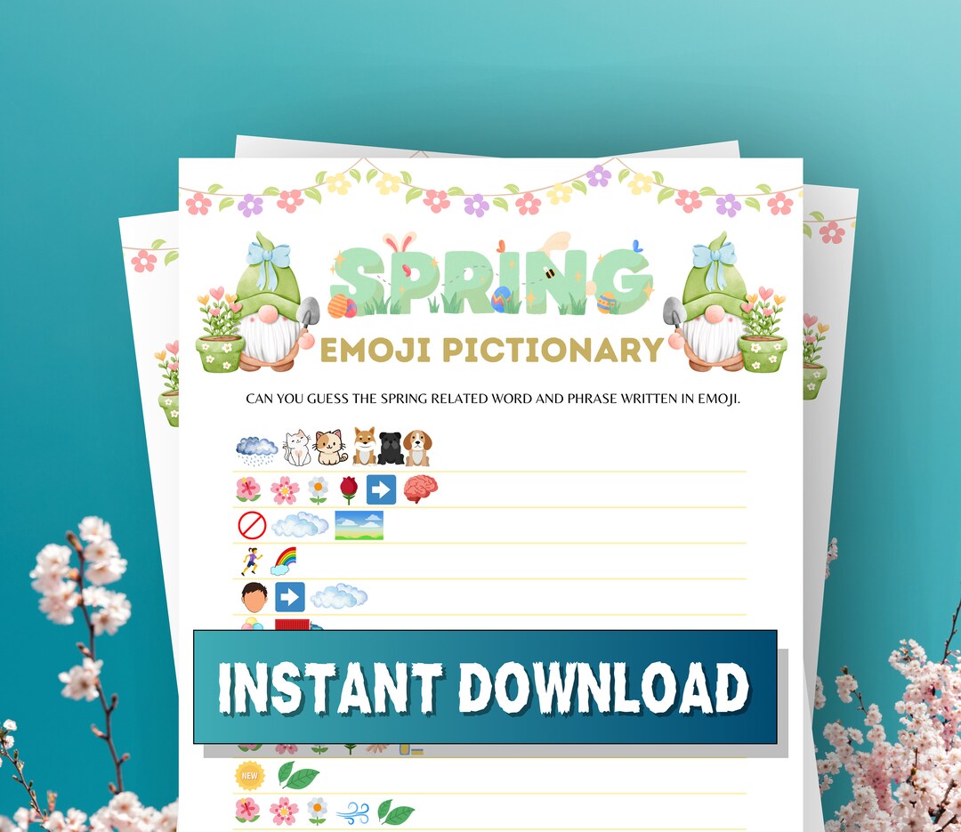 Spring Emoji Pictionary Game, Spring Trivia, Hello Spring, Spring ...