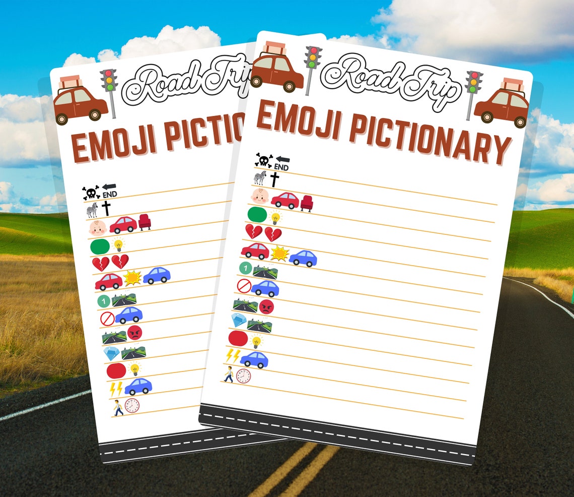 Road Trip Emoji Pictionary Game: Fun Travel Quiz (digital Download) - Etsy