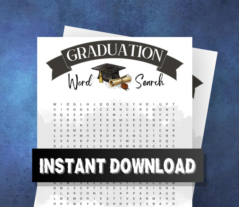 Graduation Word Search Game, Graduation Game, Word Search Printable ...