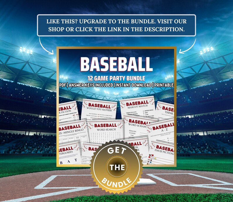 Baseball Mix and Mingle Bingo Game, Mix and Mingle, Baseball Icebreaker ...