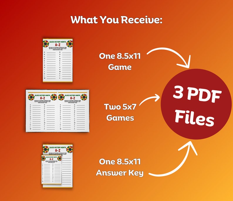 Black History A to Z Game, Black History Month Game, A to Z Words ...