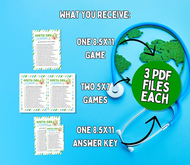 Earth Day Riddle Printable, Earth Day Game, Fun Earth Day Activity ...
