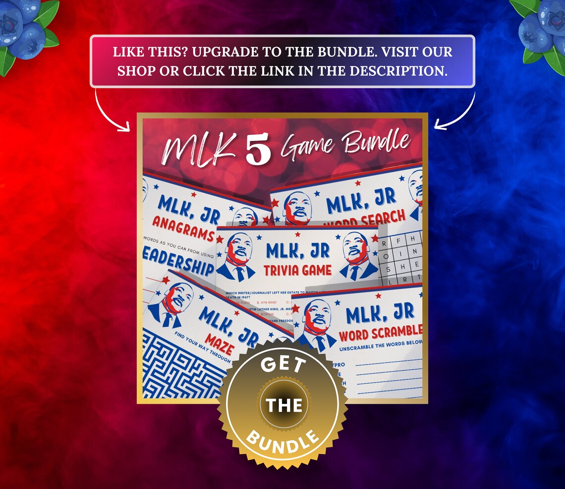 MLK Trivia Game, Martin Luther King, MLK, Martin Luther King Day ...