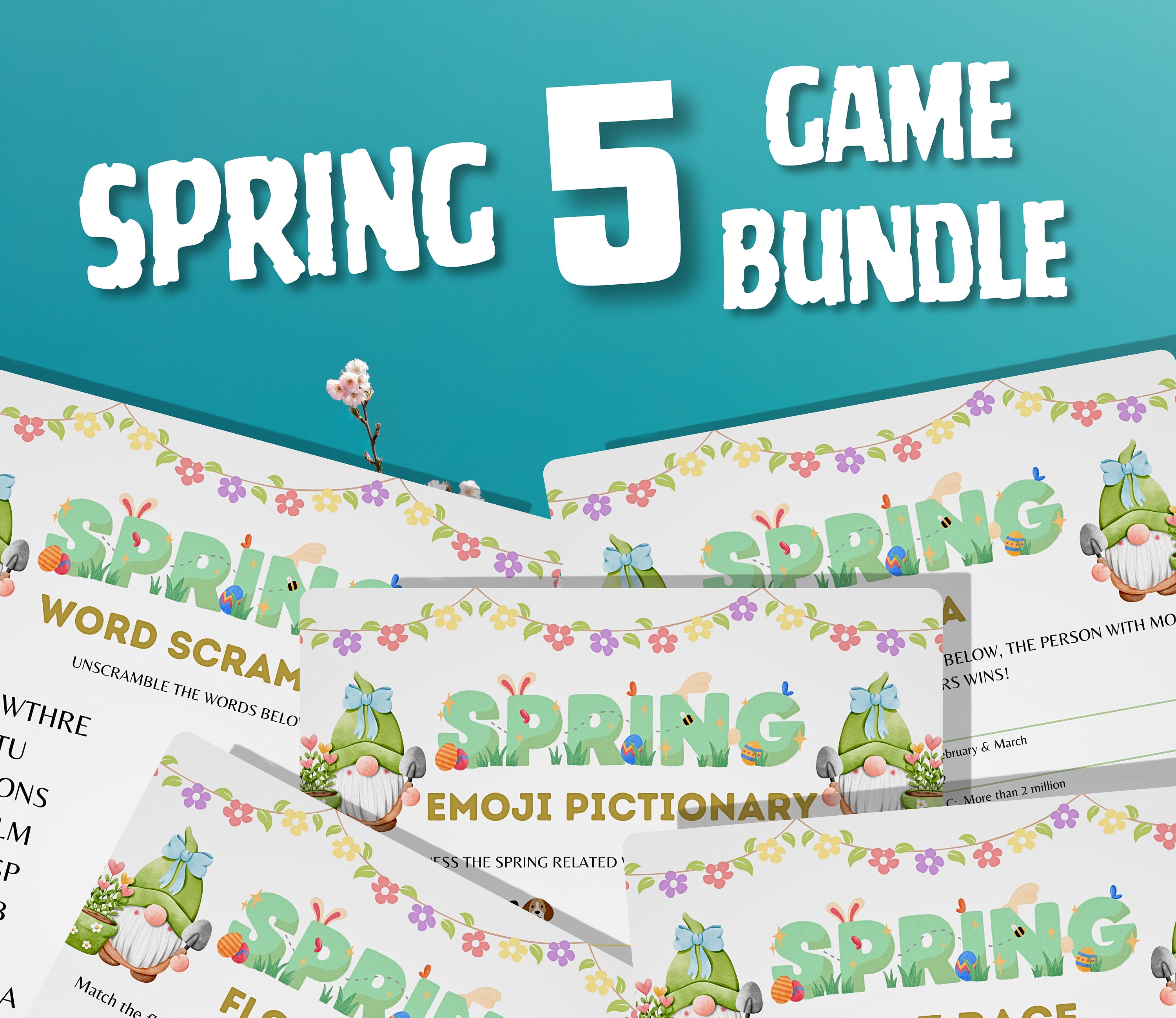 Spring Game Bundle, Spring Games, Fun Activities for Spring, Springtime ...