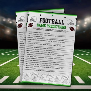 Football Game Predictions, Football Party Games, Super Bowl Party Games ...