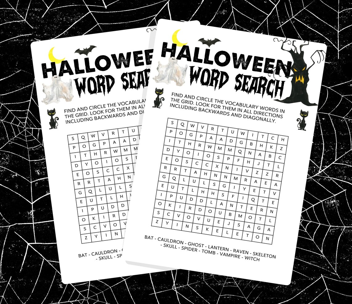 Halloween Word Search Game, Word Search, October, Fun Spooky Activity ...