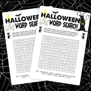 Halloween Word Search Game, Word Search, October, Fun Spooky Activity ...