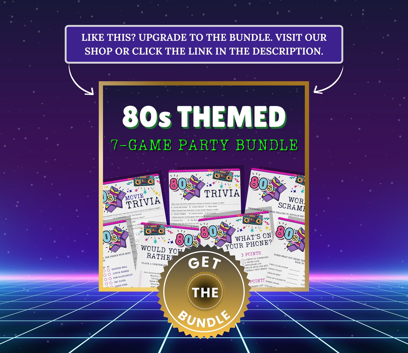 80s Movie Trivia Game, 80s Game Night, Retro Game, Nostalgic 80s Trivia ...