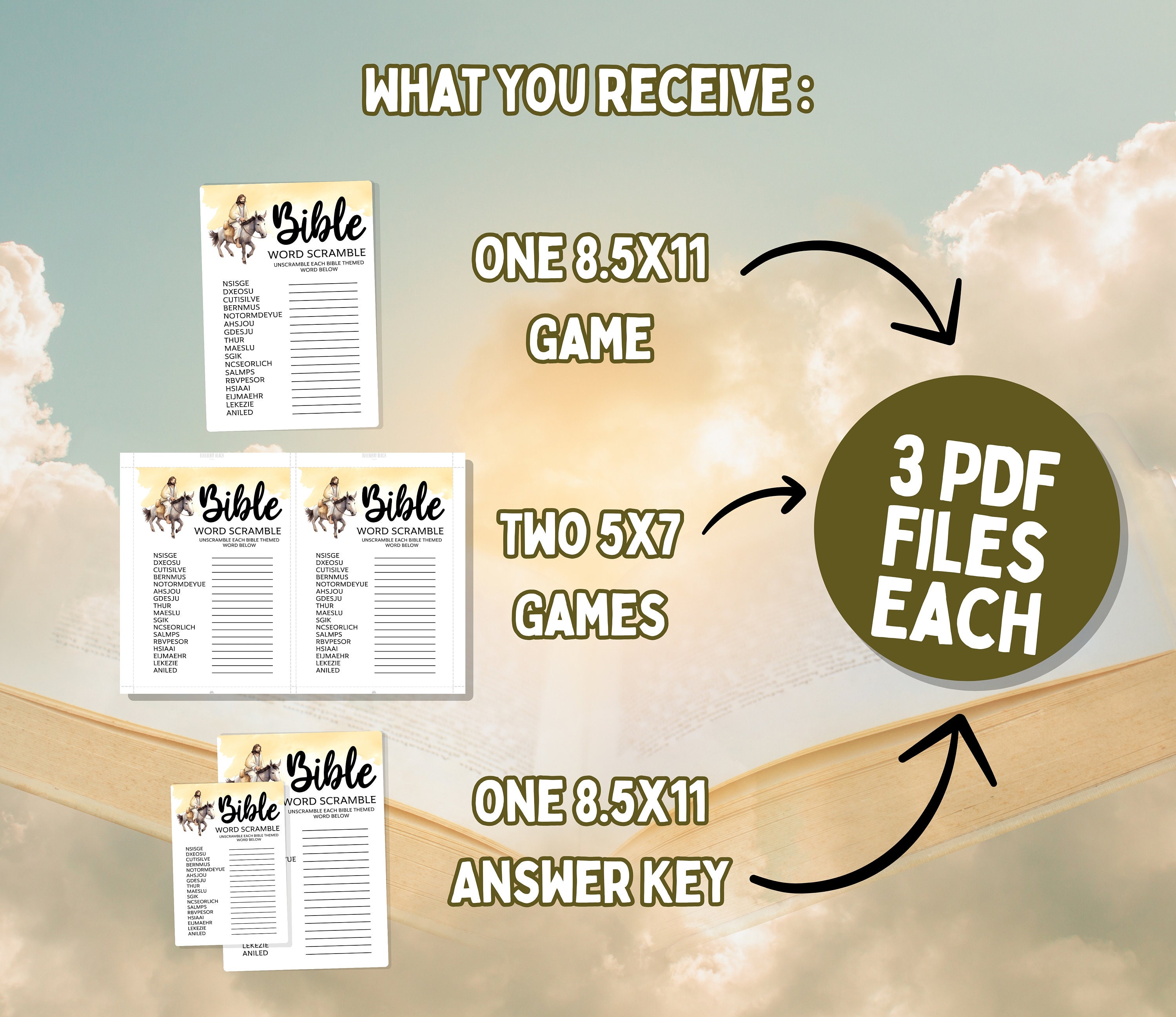 Bible Word Scramble Game: Christian Activity (printable) - Etsy