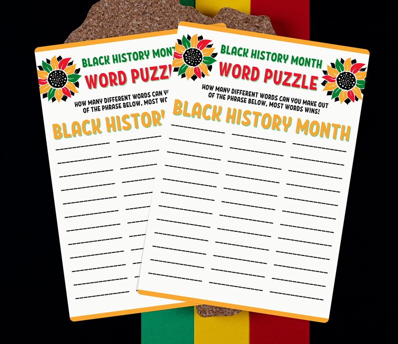Black History Anagram Game, Black History Games, Black History Month ...
